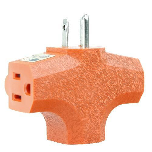 Sunlite E132 1-3 Outdoor Tri Tap Orange Adaptor – BulbAmerica