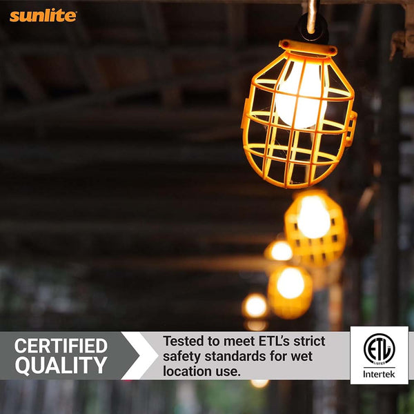Sunlite 150w 50F Commercial Grade Cage String Light R26 Base 5-Sockets ...