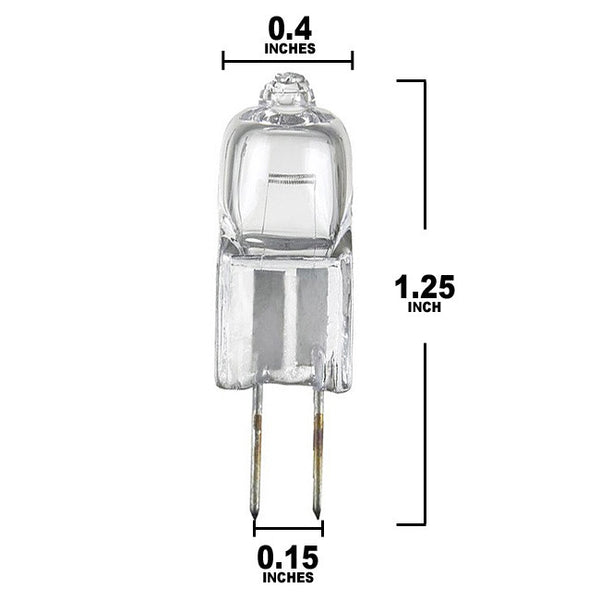 BulbAmerica 10T3Q/CL 10 watt 12 volts G4 base Quartz Halogen Bulb