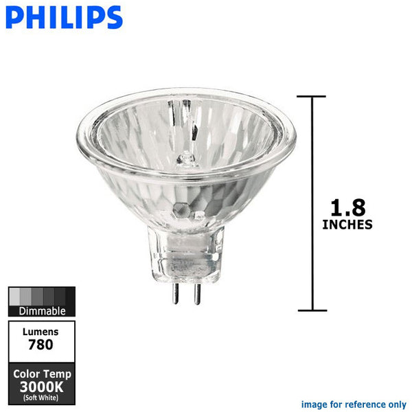 Philips 50w 12v Aluminum MR16 BAB 14717 FL36 3000k Halogen Light Bulb ...