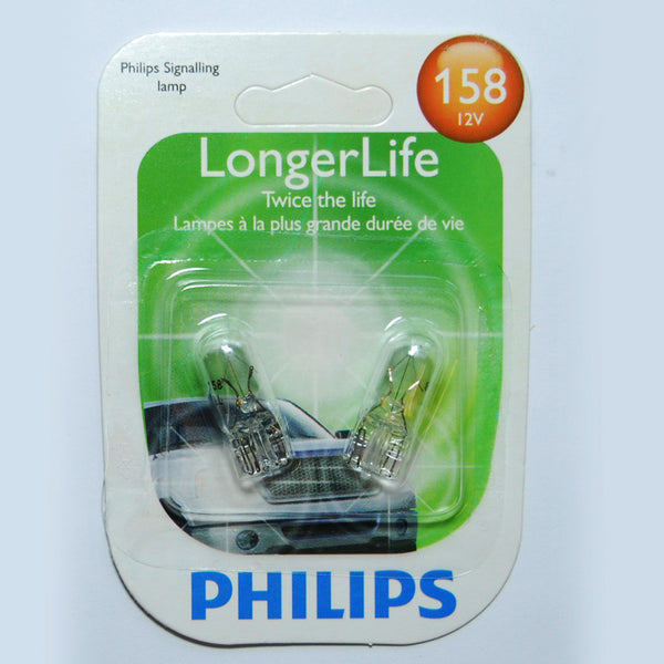2 pack - Philips 158 5w 12v Long Life Automotive Light Bulb – BulbAmerica
