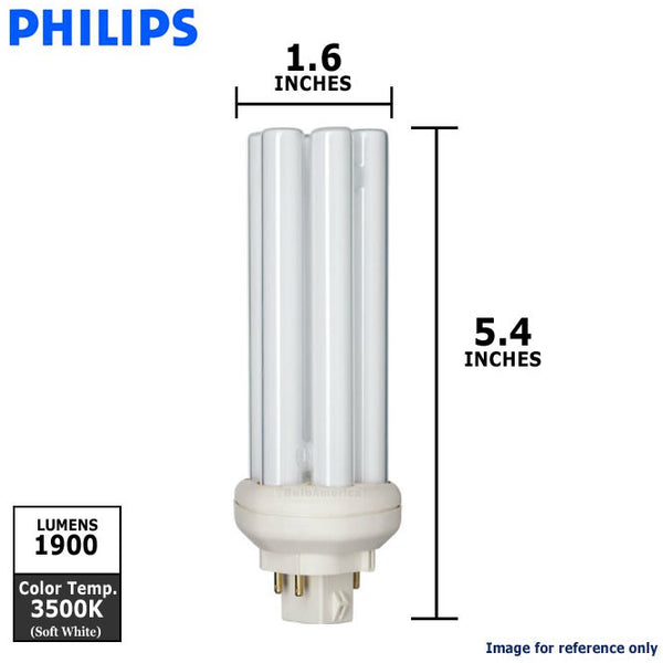 Philips 27w Triple Tube 4-Pin GX24Q-3 3500K Fluorescent Light Bulb ...