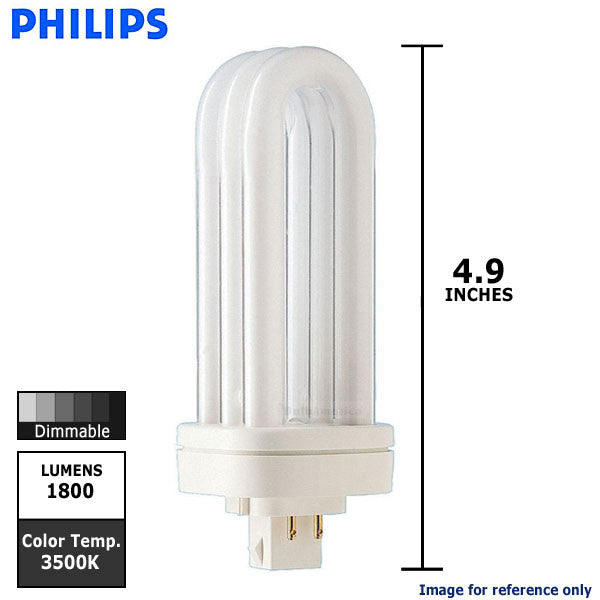 Philips 26w Triple Tube 4-Pin GX24Q-3 3500K White Fluorescent Light Bu – BulbAmerica