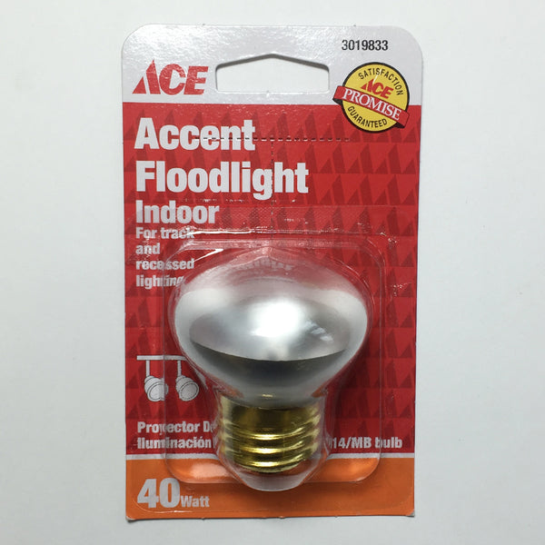ACE 40w 120v R14 E26 base flood incandescent light bulb – BulbAmerica