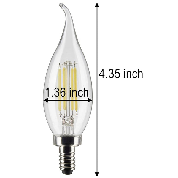 3 Pack - 4.5w CA11 LED E12 Candelabra base 2700K Soft White Bulb ...