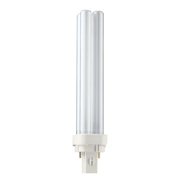 Philips PL-C 21w/830 G24D-3 3000K Double Tube Warm White CFL Bulb ...