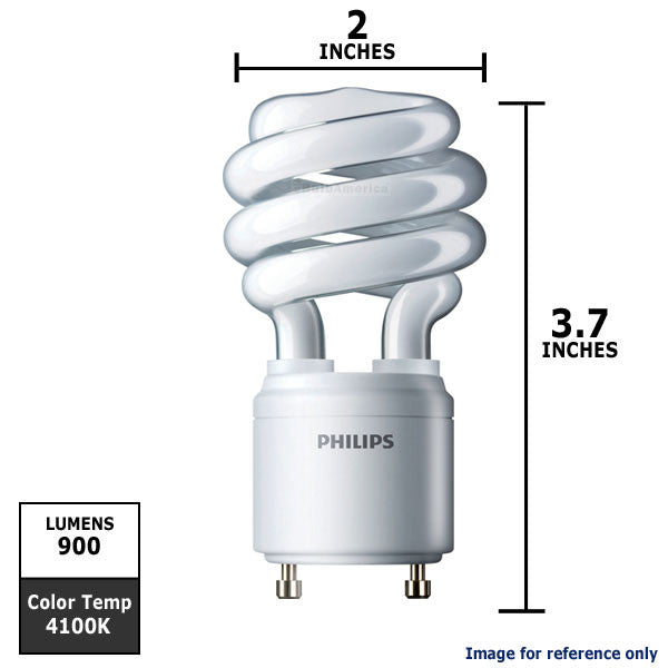 Philips 13w GU24 4100K EL/mDT Fluorescent Light Bulb – BulbAmerica