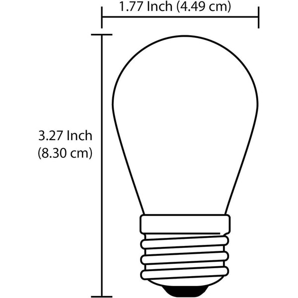 12Pk - Sunlite 11w S14 Incandescent E26 Base Dimmable Blue Colored Str ...
