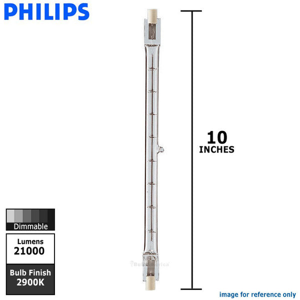 Philips 240v T3 Clear R7s Double Ended Linear Halogen Light Bulb ...