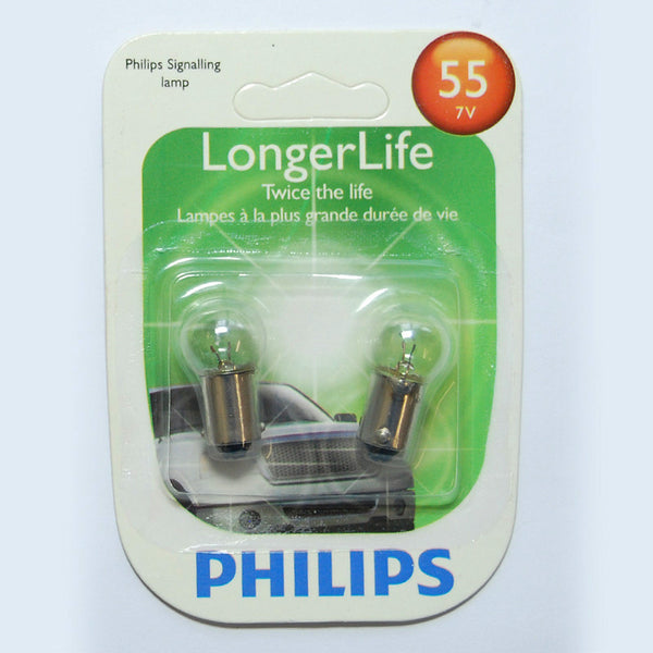 2pk - Philips 55LLB2 - 2.87w 7V Long Life Automotive Miniature Light B ...