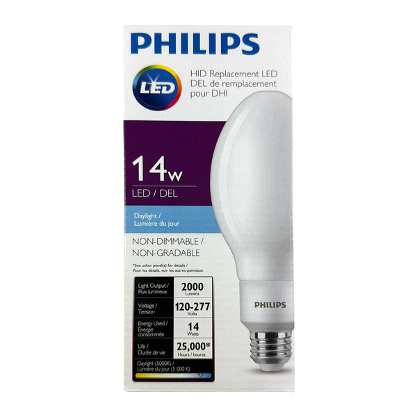 Philips 14w LED HID Replacement 2000Lm 5,000K Daylight E26 Base - Ball ...