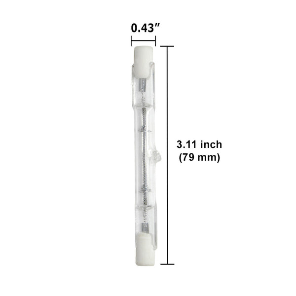 Platinum 150W 120V Clear Double Ended 79mm Halogen Bulb – BulbAmerica