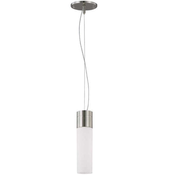 Nuvo Link - 1 Light Tube Pendant w/ White Glass – BulbAmerica