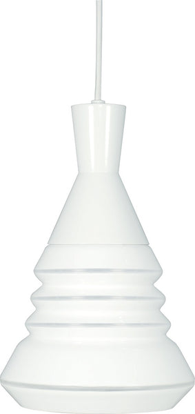 Nuvo Lighting White Vortex 1 Light Mini Pendant w/ White Opal Glass ...