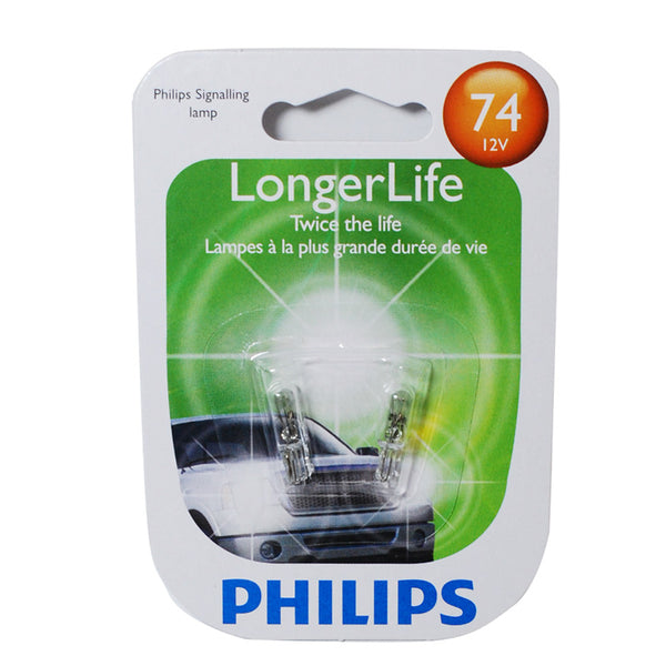 Philips 74LL - 1.4w 14v Automotive Miniature Long Life Bulb - 2 pack ...