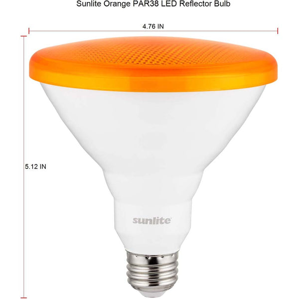 Sunlite 12w LED PAR38 Orange Decorative Holiday Lighting E26 Base Spot ...