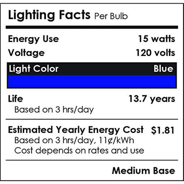 Sunlite 15w LED PAR38 Blue Colored E26 Base Floodlight Bulb - 75W Equi ...