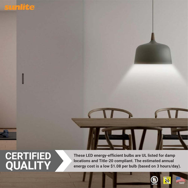 Sunlite 9w LED A19 Dimmable 4000K Cool White Bulb - 60W Equiv – BulbAmerica