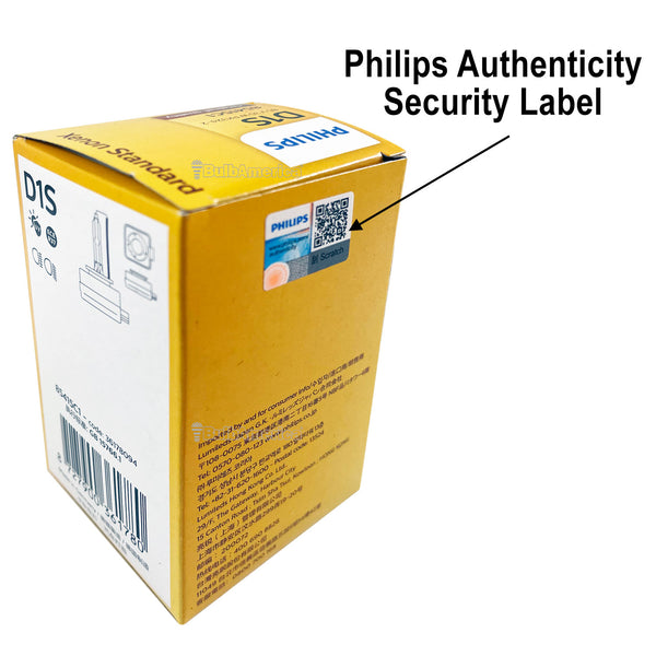 Philips 35w D1S Standard Authentic Xenon HID Headlight Automotive Bulb ...