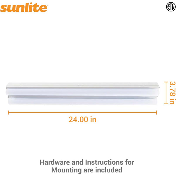 Sunlite 2-in 20w LED Linear Strip Light Fixture CCT Selectable Dimmabl ...