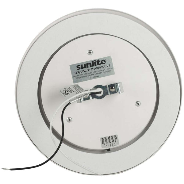 Sunlite 7 in. 15w Round Flush Mount Retrofit Fixture CCT Selectable ...