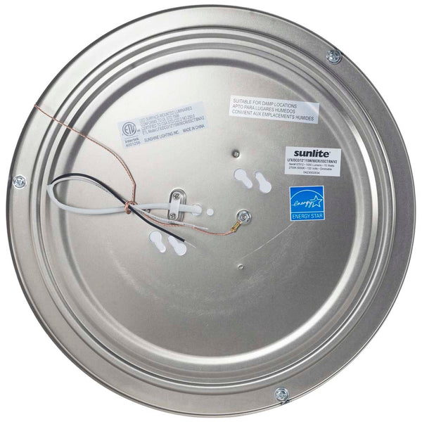 Sunlite 10-in 16w Decorative Flush Mount CCT Selectable Dimmable Light ...