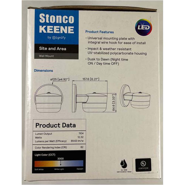 Philips 12W LED 1100Lm 3000K Photocell Security Wall Lighting – BulbAmerica