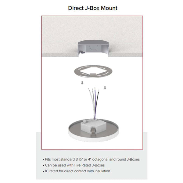 Current 4-in Square Low Profile Surface Mount 3000K 80CRI Direct J-Box ...