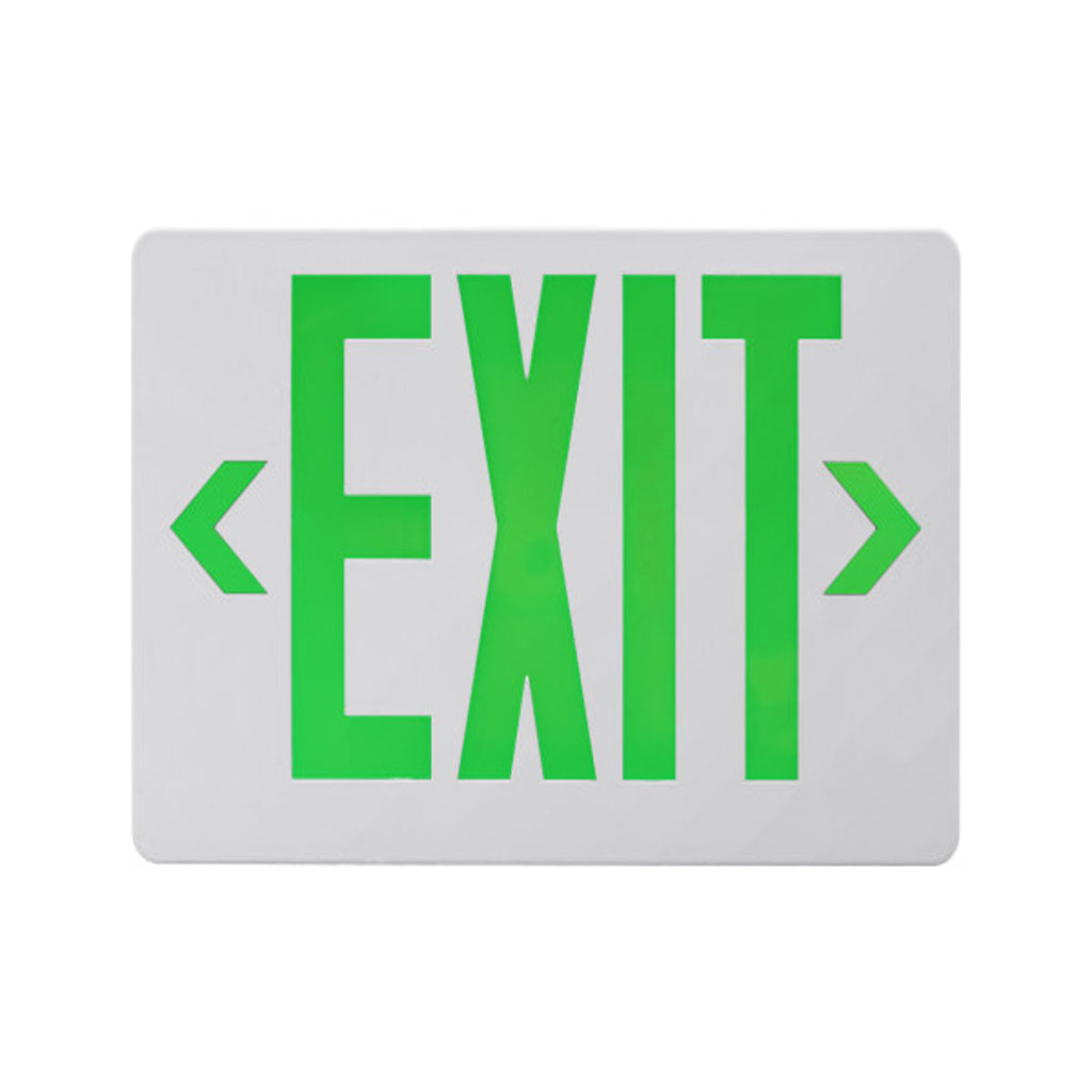Nicor EXL4 Series LED Emergency Exit Sign Green Lettering – BulbAmerica