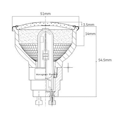 GE 85110 CMH 20W C156/M156 MR16 GX10 HID 3000K Metal Halide Bulb ...