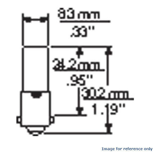 GE 26698 2059X - 10w Ba9s T2.5 (T2 1/2) C-8 12v Aircraft Low Voltage L ...