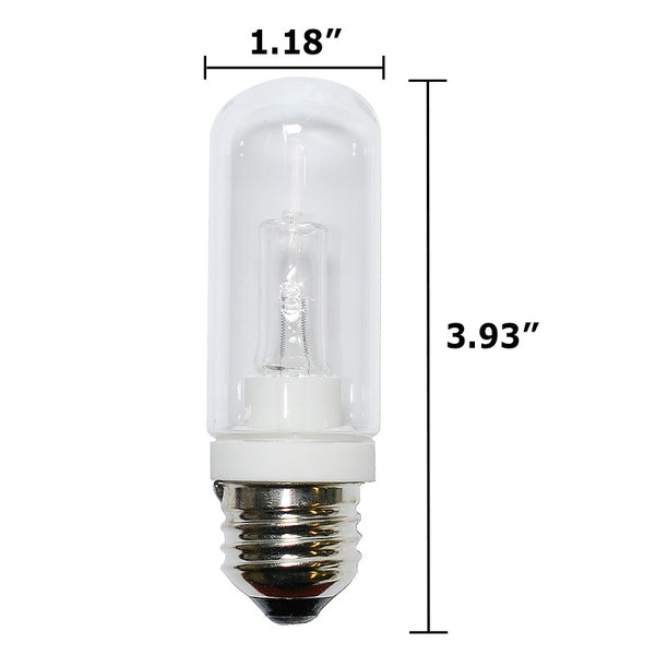 BulbAmerica 75W 120V T10 E26 Medium Base Clear Halogen Bulb