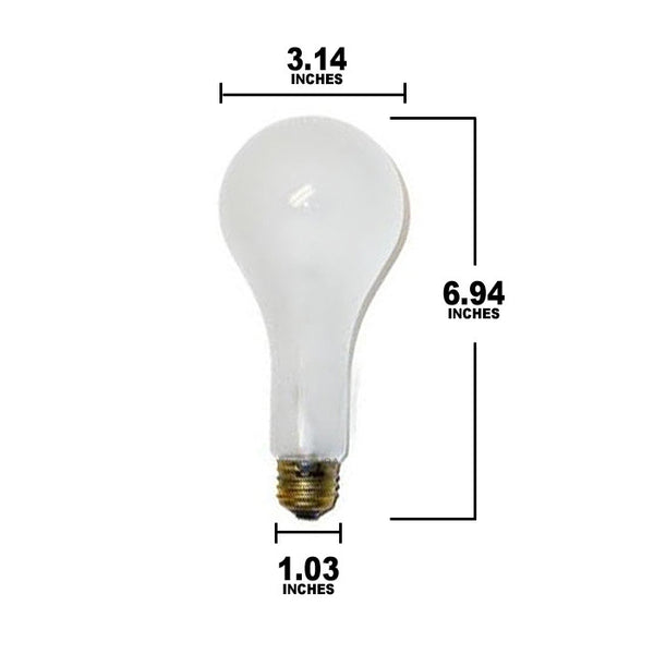 Osram Sylvania 500W 120V ECT E26 PS25 Photographic Frosted Light Bulb ...