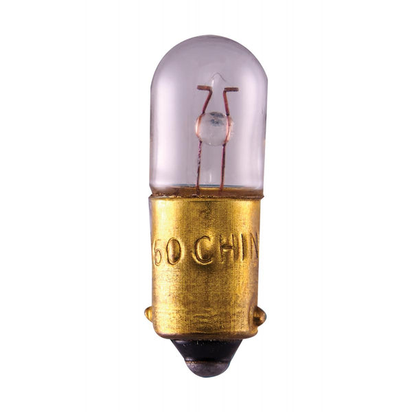 Satco 0.45w T3.25 miniature BA9s Miniature Bayonet base 5v Clear Bulb ...