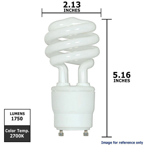 Satco 26W Mini Twist 2700K GU24 base Compact Fluorescent Light Bulb ...