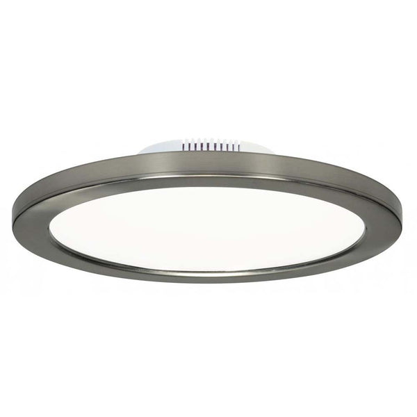 Satco 12W Brushed Nickel LED 7 inch Round Ceiling Blink Slim Flush Mou ...