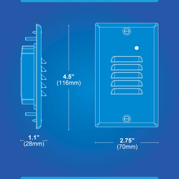 STP2 Vertical Louvered Oil-Rubbed Bronze LED Step Light – BulbAmerica