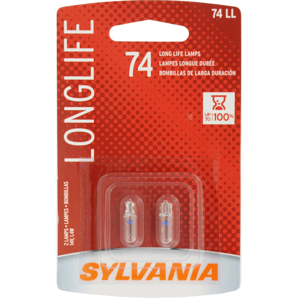 2-PK SYLVANIA 74 Long Life Automotive Light Bulb – BulbAmerica