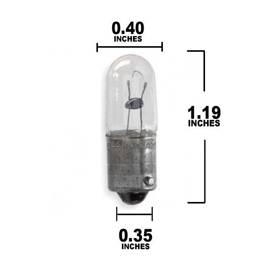 GE 40383 1873 - 6w 28v T3.25 (T3 1/4) Ba9s Low Voltage Aircraft Automo ...