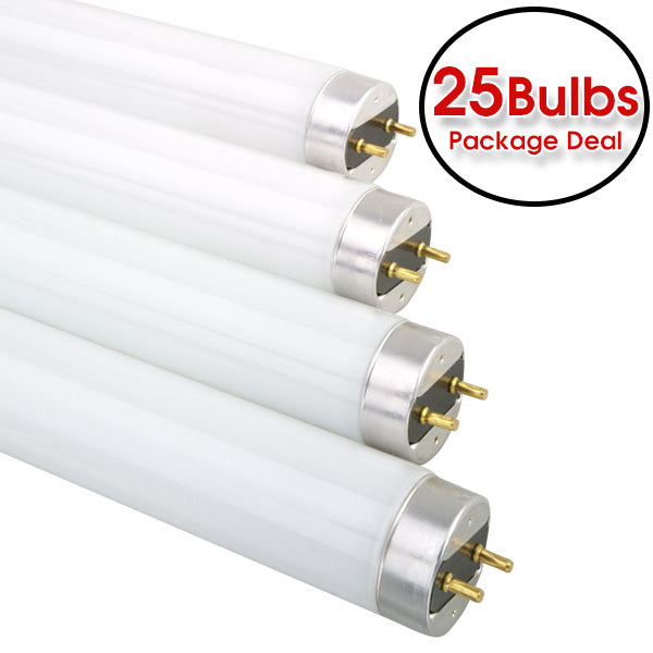 25 pk - Ushio 25w 36in T8 G13 3000k Fluorescent Linear Tube Light ...