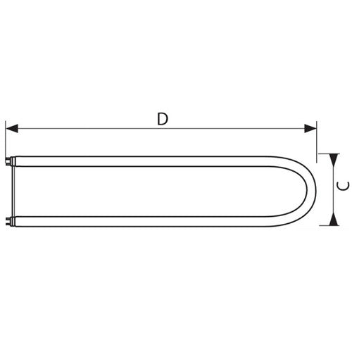 PHILIPS 32W T8-6U 3500K U-Bent Rapid Start T8 Fluorescent Light Bulb ...