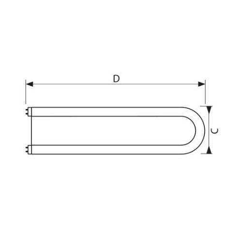 PHILIPS 34W T12-6U 3000K Warm White Fluorescent Tube Light Bulb ...