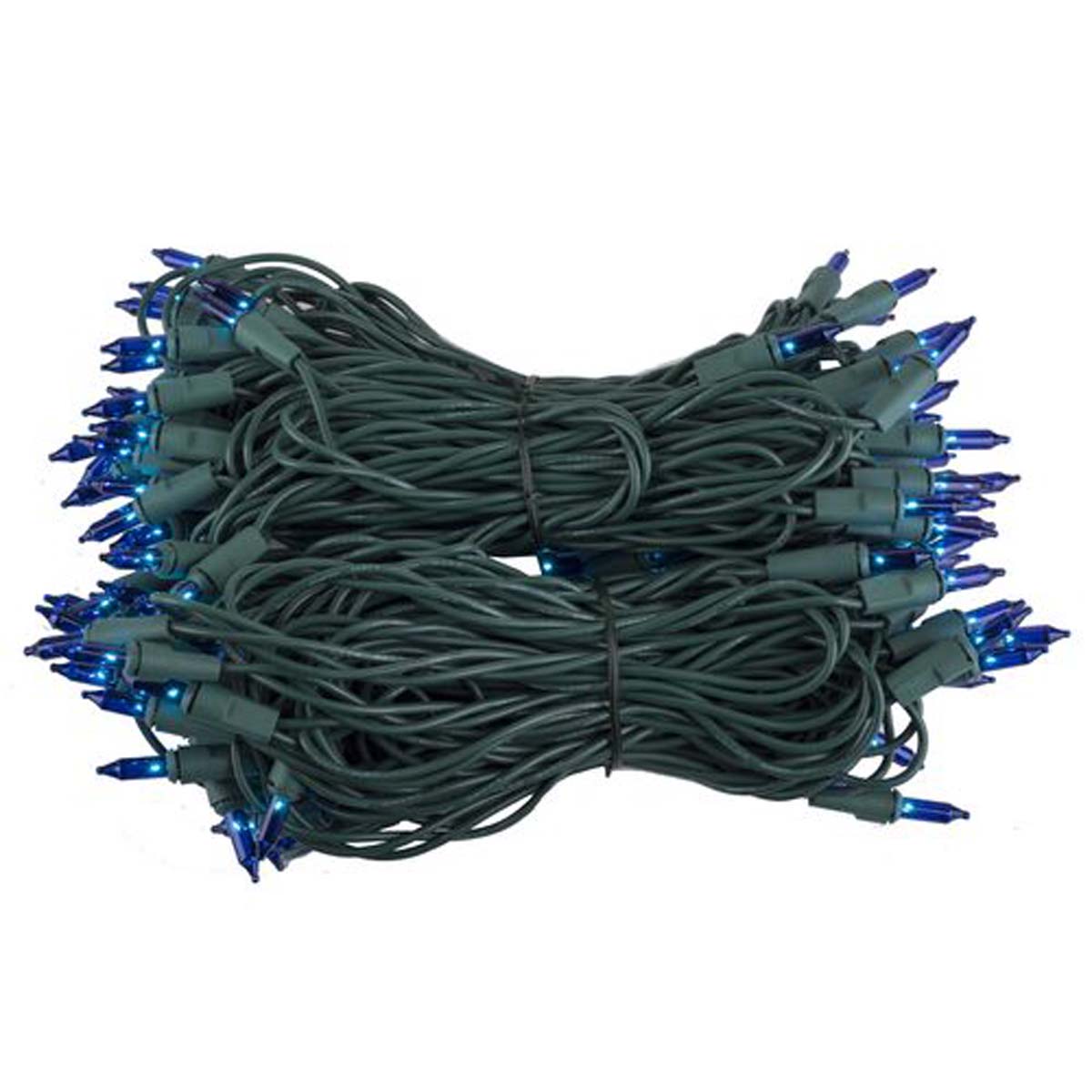 100 Blue Mini Lights 6" Spacing – BulbAmerica