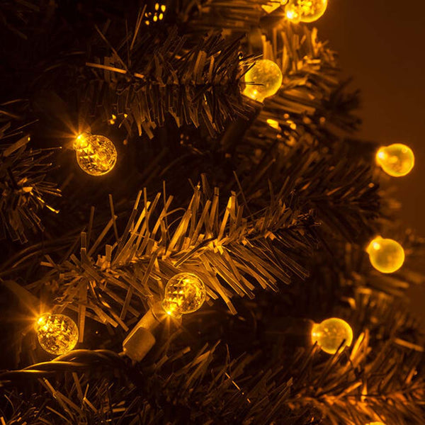 70 Gold G12 LED String Lights, Green Wire, 4" Spacing – BulbAmerica
