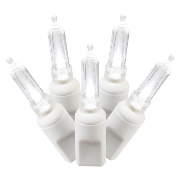 1PK - 34Ft. LED String 100 Light Pure White Mini Lights – BulbAmerica