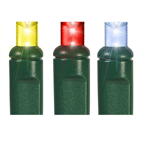70 Multi Red White Yellow 5mm LED 35ft.Christmas Light Set – BulbAmerica