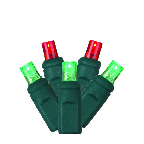 70 Multicolor Red Green 5mm LED 35 ft.Christmas Light Set – BulbAmerica