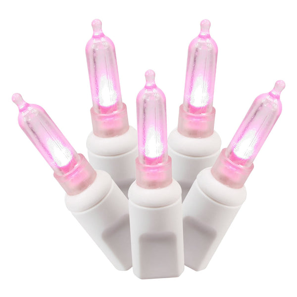 100Lt Pink LED / White Wire Italian EC 4 in x 34 ft. – BulbAmerica