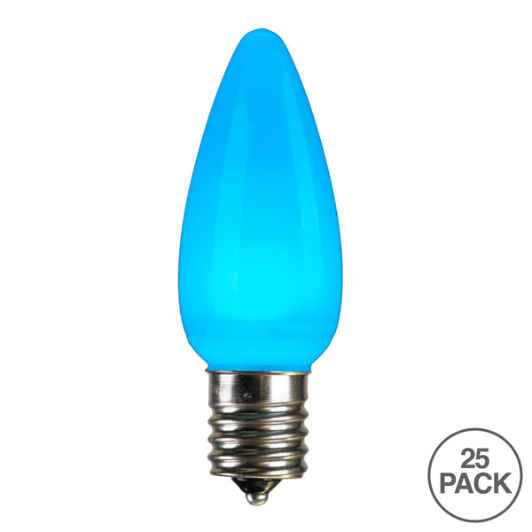 25Pk - Vickerman .8W C9 Ceramic LED Teal Light Bulb 120v – BulbAmerica