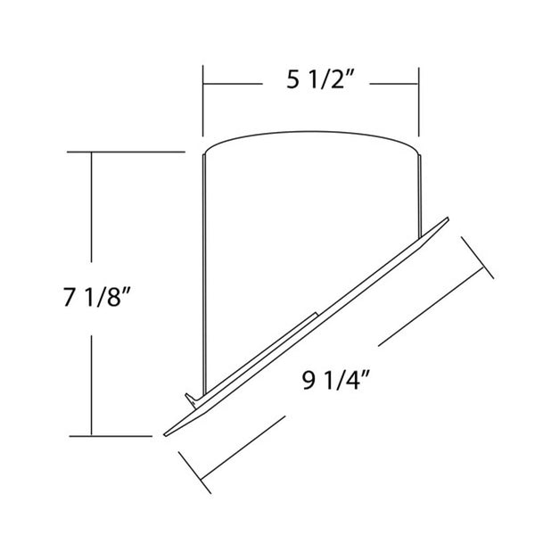6 in. White Recessed Super Slope Trim with Baffle – BulbAmerica